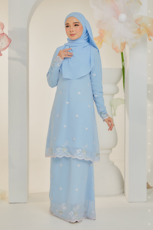 Amelia Embroidered Sulam Chiffon Baju Kurung